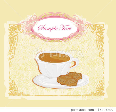 Cup of coffee with abstract design elements - Stock Illustration ...