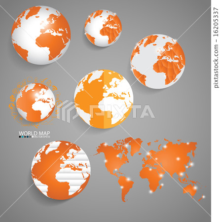 World map, vector illustration. - Stock Illustration [16205337] - PIXTA