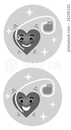 Pacemaker 2 types monochrome illustration - Stock Illustration ...