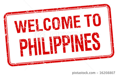 welcome to Philippines red grunge square stamp - Stock Illustration ...