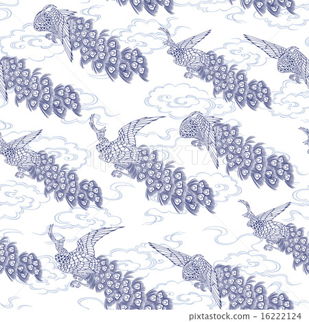 Japanese painting peacock - Stock Illustration [16222124] - PIXTA