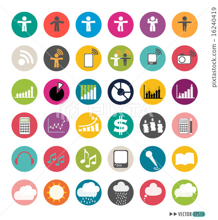 Application Web Icons Set. Vector illustration. - Stock Illustration ...