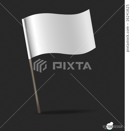 White flag. Vector illustration. - Stock Illustration [16241625] - PIXTA
