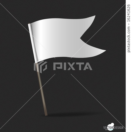 White flag. Vector illustration. - Stock Illustration [16241626] - PIXTA