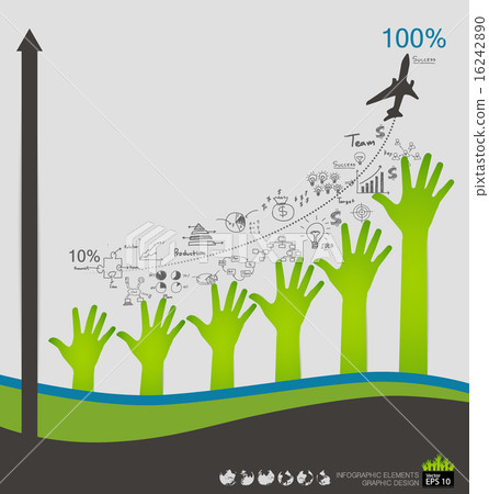 Modern design graph with drawing business... - Stock Illustration ...