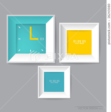 Modern frames on the wall, vector illustration. - Stock Illustration ...
