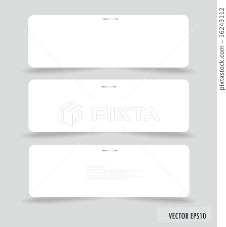 Collection of various white note papers, ready... - Stock Illustration ...