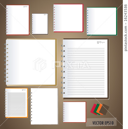 Collection of notebook designs. Vector... - Stock Illustration ...