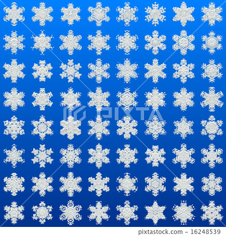 Snowflakes set generated texture - Stock Illustration [16248539] - PIXTA