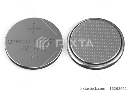 battery buttons top and bottom views - Stock Illustration [16262631 ...