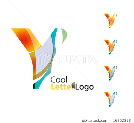 Set of abstract Y letter company logos.... - Stock Illustration ...