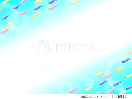 Fish frame background - Stock Illustration [16269371] - PIXTA