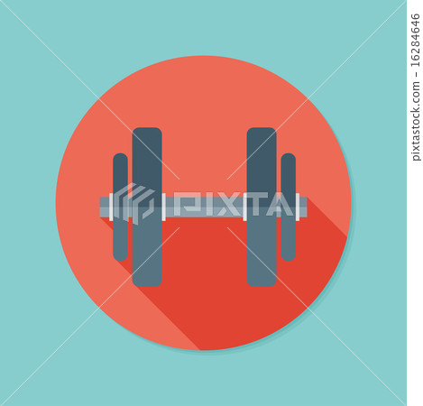 Red Dumbbell Icon