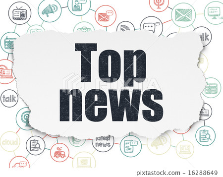 News concept: Top News on Torn Paper background - Stock Illustration ...