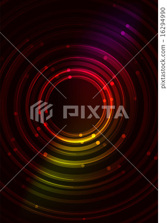 Abstract color glowing lines in dark space with... - Stock Illustration ...