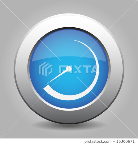 blue metal button with dial - Stock Illustration [16300671] - PIXTA