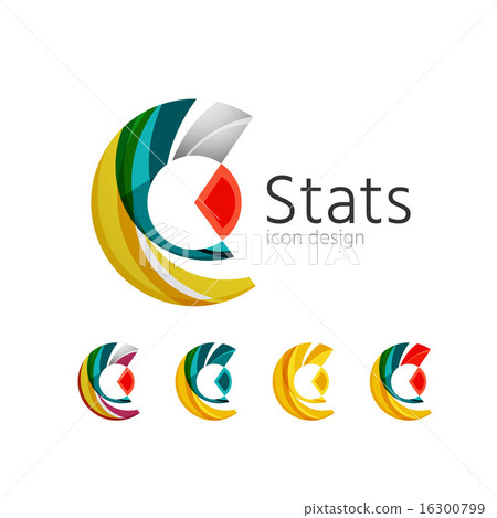 Statistics company logo set. Vector illustration - Stock Illustration ...
