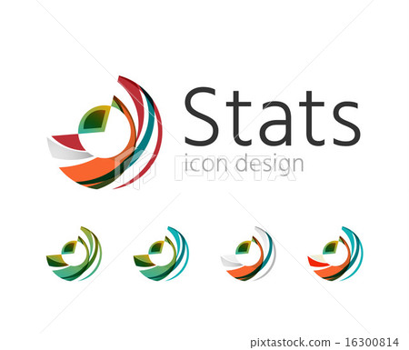 Statistics company logo set. Vector illustration - Stock Illustration ...