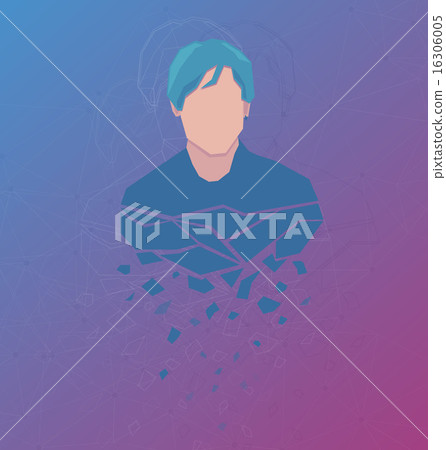Vector avatar with abstract background - Stock Illustration [16306005 ...