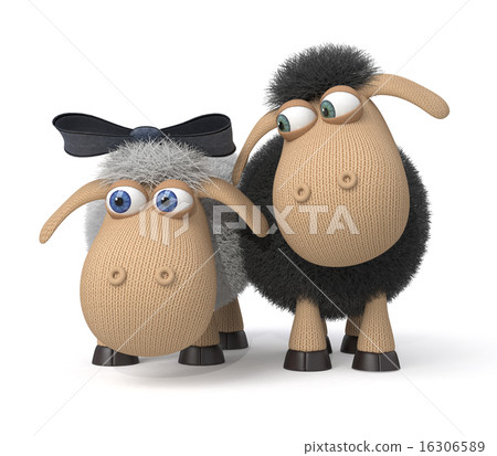Love of a sheep and ram - Stock Illustration [16306589] - PIXTA