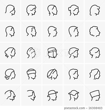 Head icons - Stock Illustration [16308483] - PIXTA
