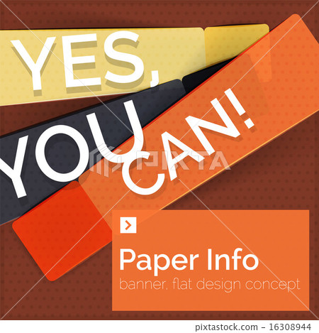 Flat design square banner with slogan - Stock Illustration [16308944 ...