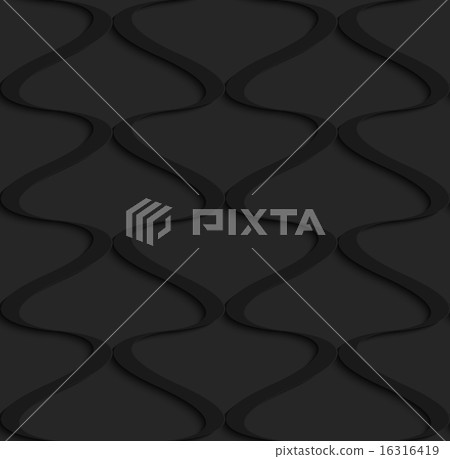 Black 3d wavy vertical grid - Stock Illustration [16316419] - PIXTA