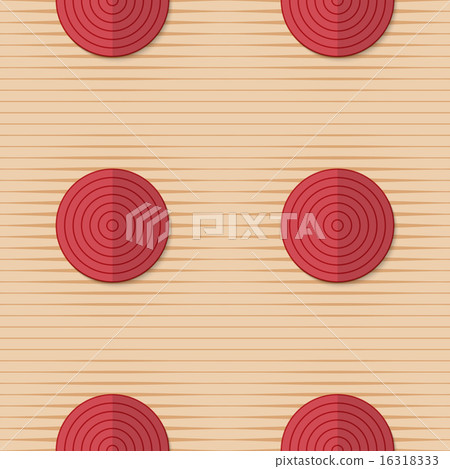 Retro fold red circles on stripes - Stock Illustration [16318333] - PIXTA