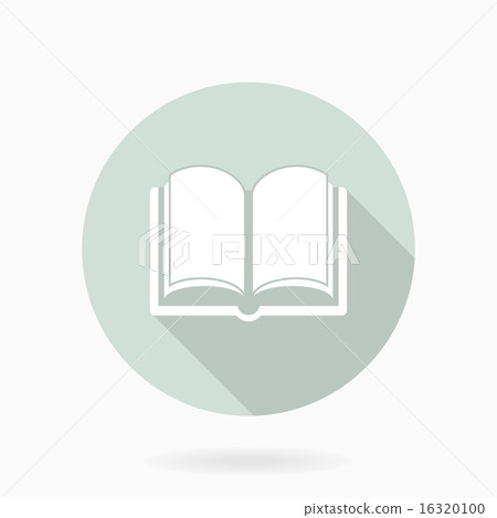 Fine Book White Icon With Flat Design - Stock Illustration [16320100 ...