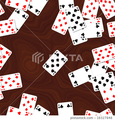 Playing cards on deck seamless generated texture - Stock Illustration ...