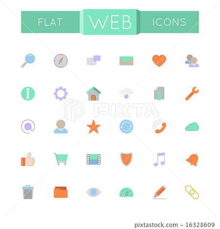 Vector Flat Web Icons - Stock Illustration [16328609] - PIXTA