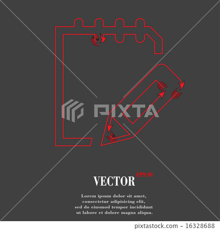 Notepad paper Documents. Flat modern web button a-插圖素材 [16328688] - PIXTA圖庫