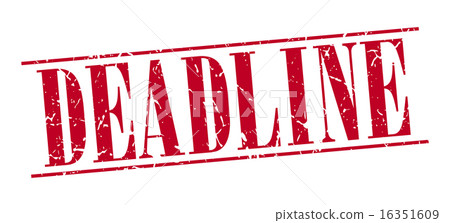 deadline red stamp isolated on white background - Stock Illustration ...