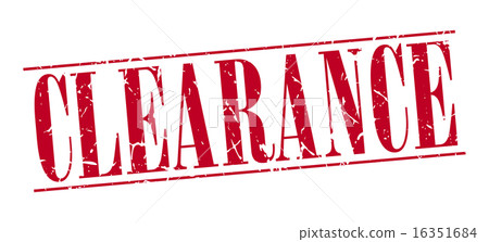 clearance red stamp isolated on white background - Stock Illustration ...