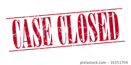 case closed red grunge vintage stamp - Stock Illustration [16351704 ...