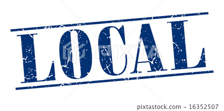 local blue grunge vintage stamp - Stock Illustration [16352507] - PIXTA