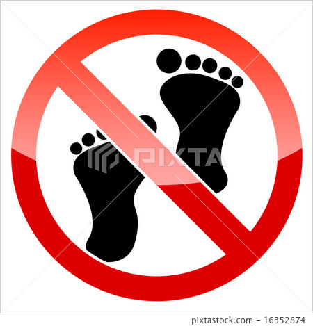 Prohibition signal feet - Stock Illustration [16352874] - PIXTA