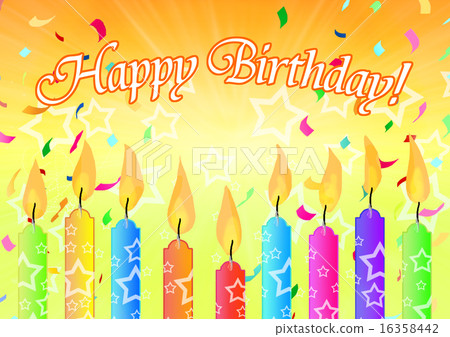 Birthday card material - Stock Illustration [16358442] - PIXTA