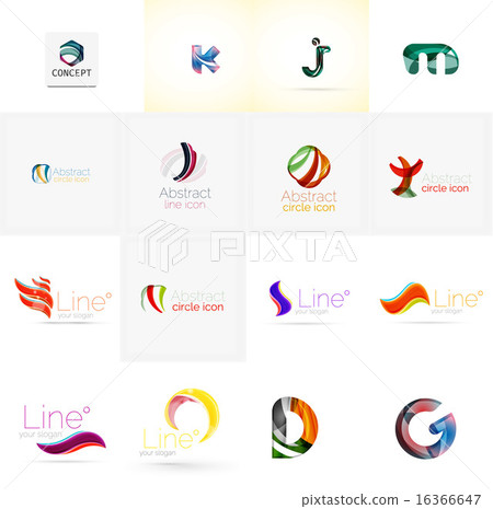 Set of universal company logo ideas, business... - Stock Illustration ...