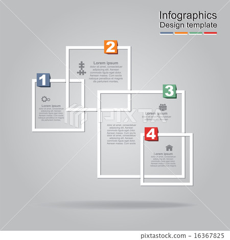 Infographic report template with frames and... - Stock Illustration ...