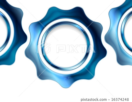Blue metal gears on white background - Stock Illustration [16374248 ...