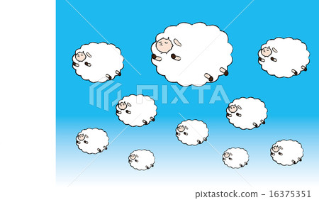 A sheep cloud - Stock Illustration [16375351] - PIXTA