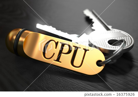 CPU Concept. Keys with Golden Keyring. - Stock Illustration [16375926 ...