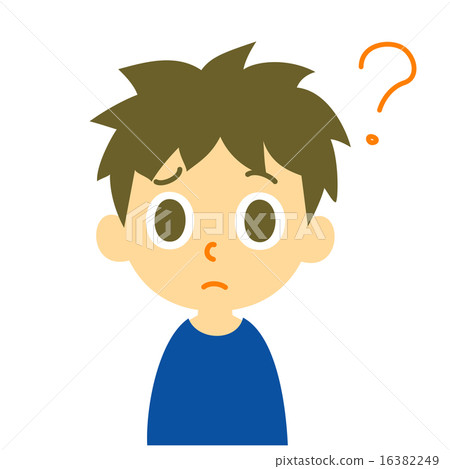 Boys Question Mark wondering - Stock Illustration [16382249] - PIXTA