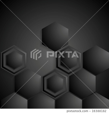 Black geometric hexagons background - Stock Illustration [16388182] - PIXTA