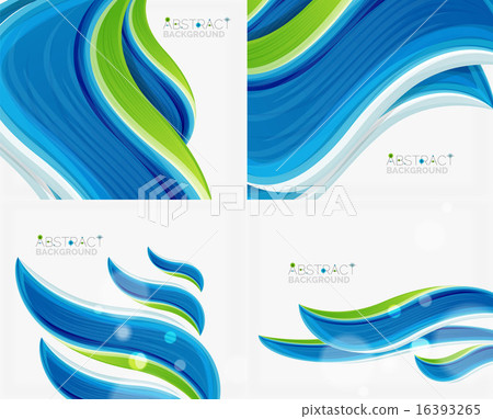 Abstract realistic solid wave background - Stock Illustration [16393265 ...