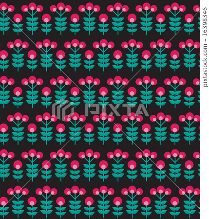 Paper Trendy Flat Flower Seamless Pattern... - Stock Illustration ...