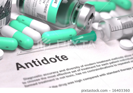 Antidote. Medical Concept with Blurred Background. - Stock Illustration ...