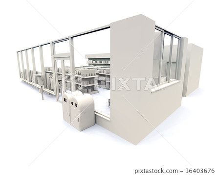 White convenience store - Stock Illustration [16403676] - PIXTA