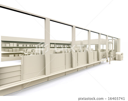 White convenience store - Stock Illustration [16403741] - PIXTA